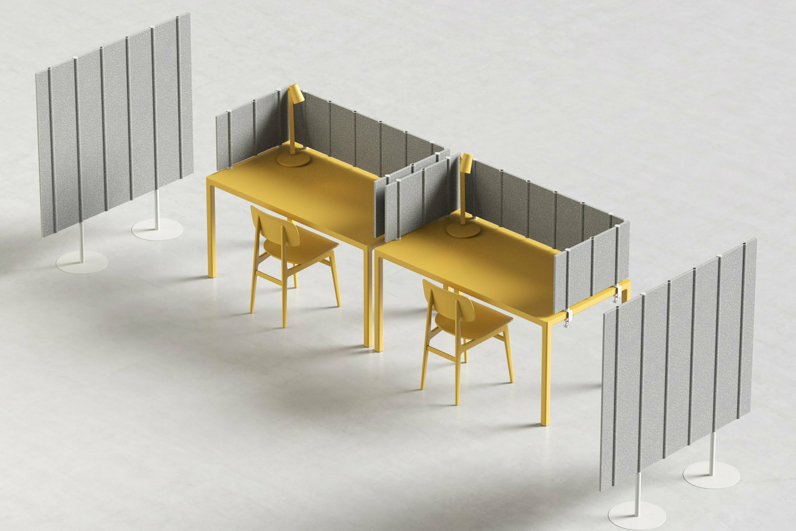 LEEDINGS: Free Standing Desk Dividers - Polyester Fiber Acoustic Panels ...